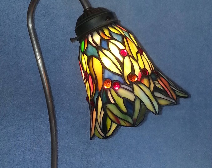 Gooseneck Lamp With Stained Glass Shade - Etsy