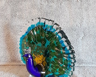 Murano Peacock - Etsy