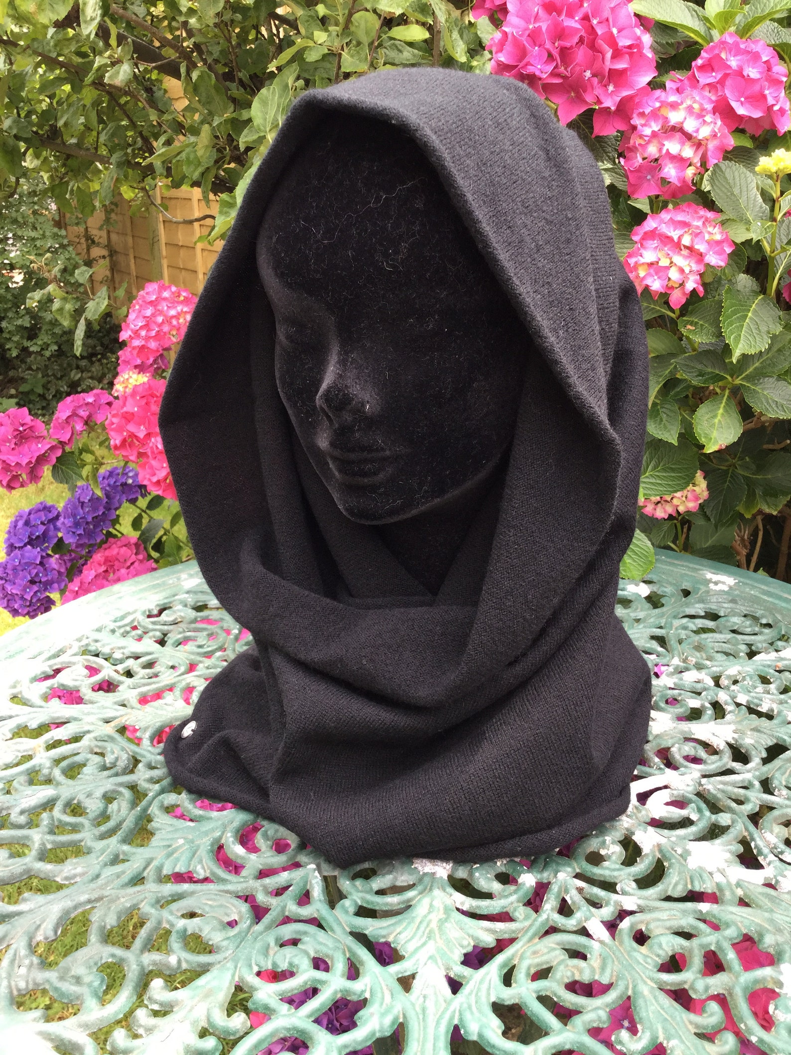 Pure Cashmere Hood / Snood Plain Knit Snood Cowl Scarf by | Etsy UK