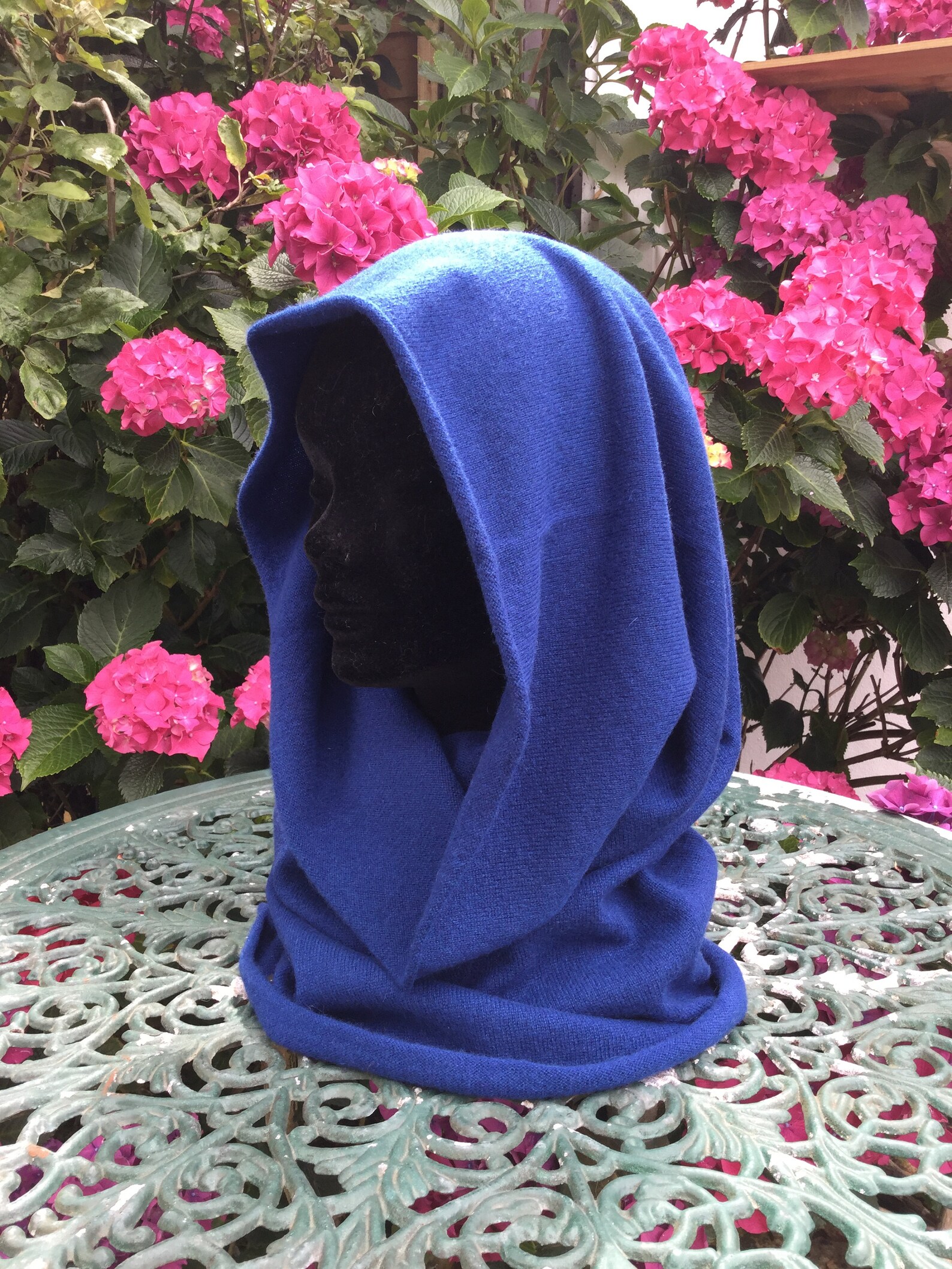 Pure Cashmere Hood / Snood Plain Knit Snood Cowl Scarf by | Etsy UK