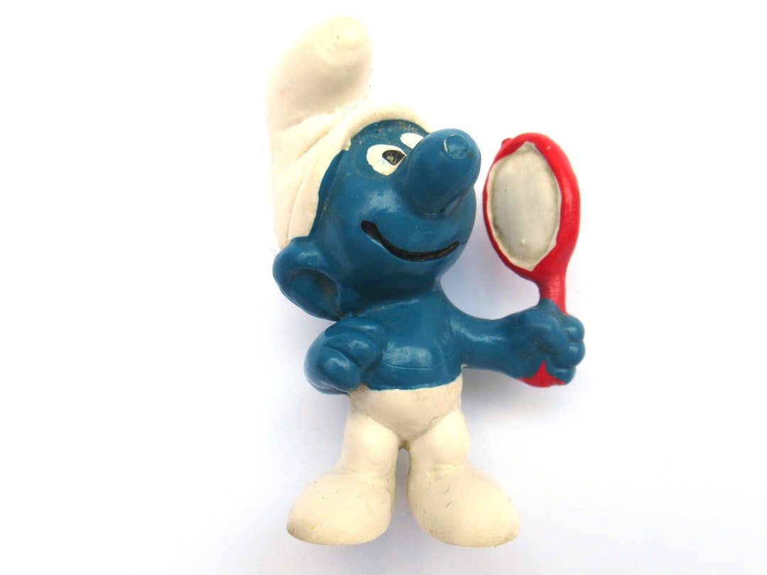 Vanity Smurf With Red Mirror the Smurfs Pvc Figurine. - Etsy