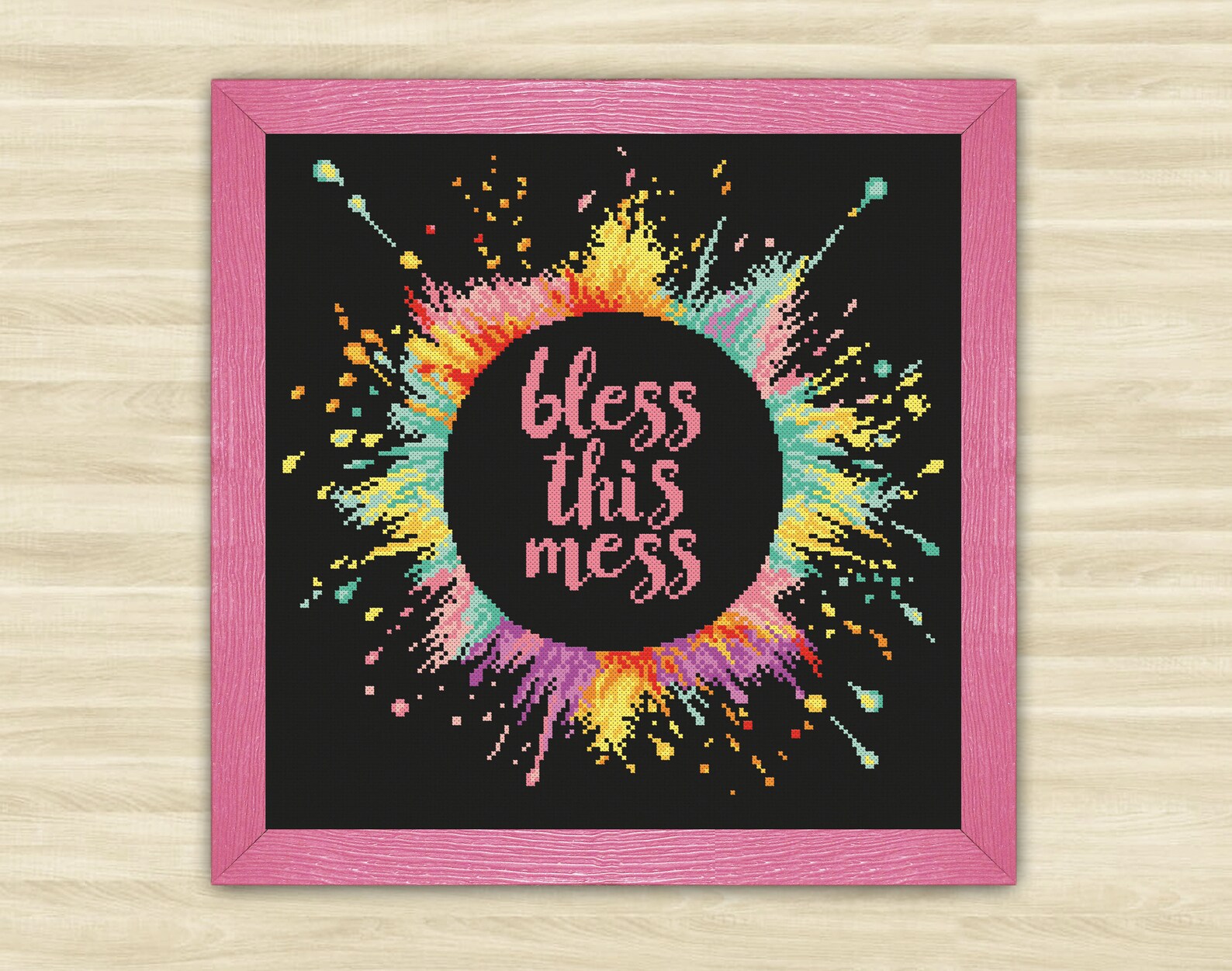 Buy 2 Get 1 Free Bless This Mess Cross Stitch Pattern Funny - Etsy UK