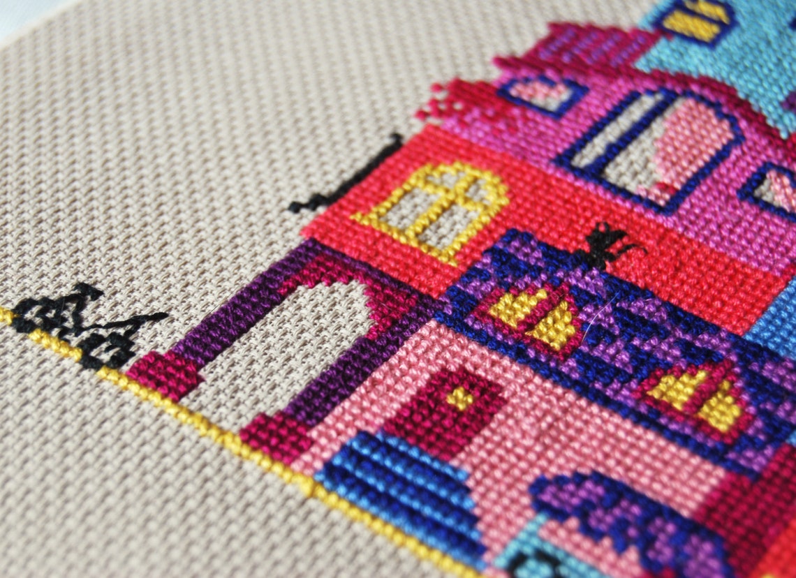 Buy 2 Get 1 Free City Cross Stitch Pattern Chart Urban House - Etsy