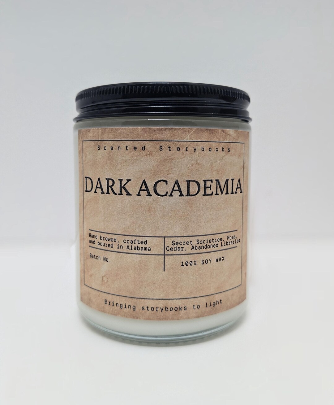 Dark Academia Scented Candle Gift for Halloween Favor Book Lover Gift ...