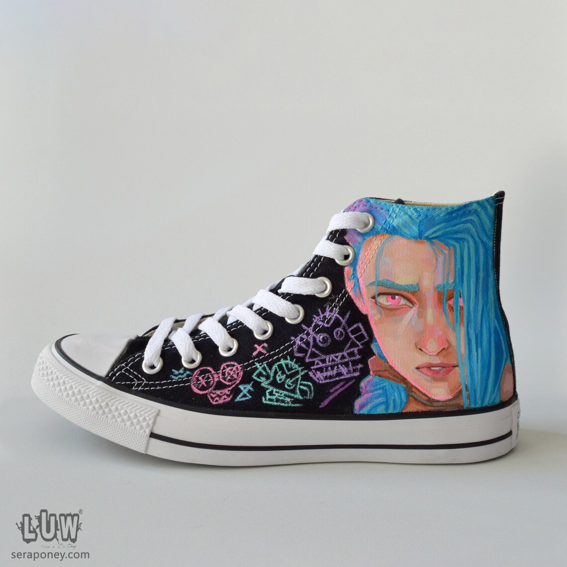Hand-painted High-top Converse - Custom Design Inspired by Lol ...
