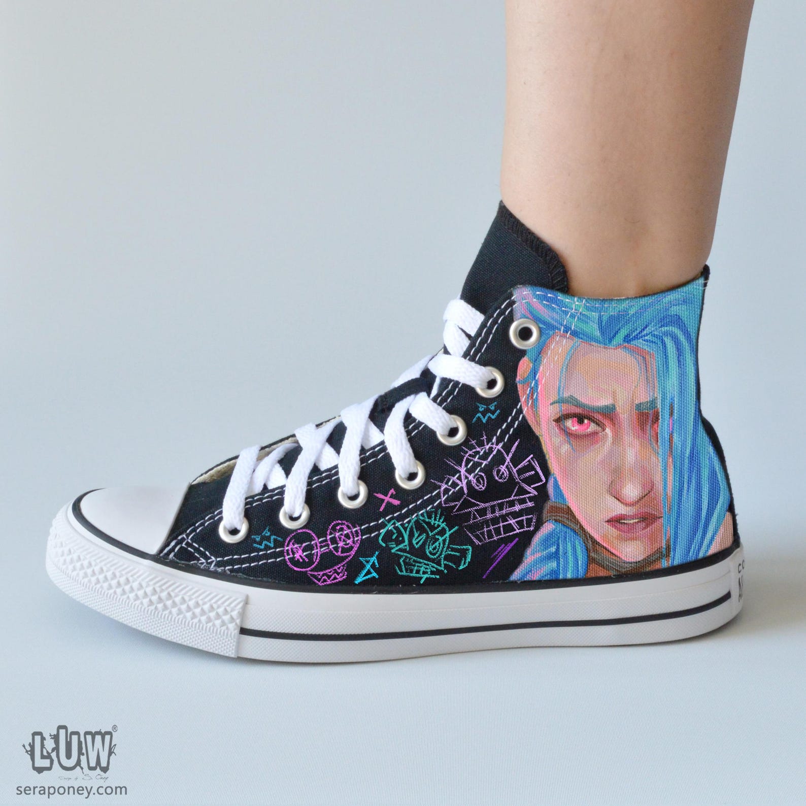 Hand-painted High-top Converse Custom Design Inspired by Lol Champions ...