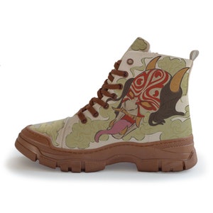 Custom Samurai Style Boots, Unique Japanese Art Footwear, Handmade ...