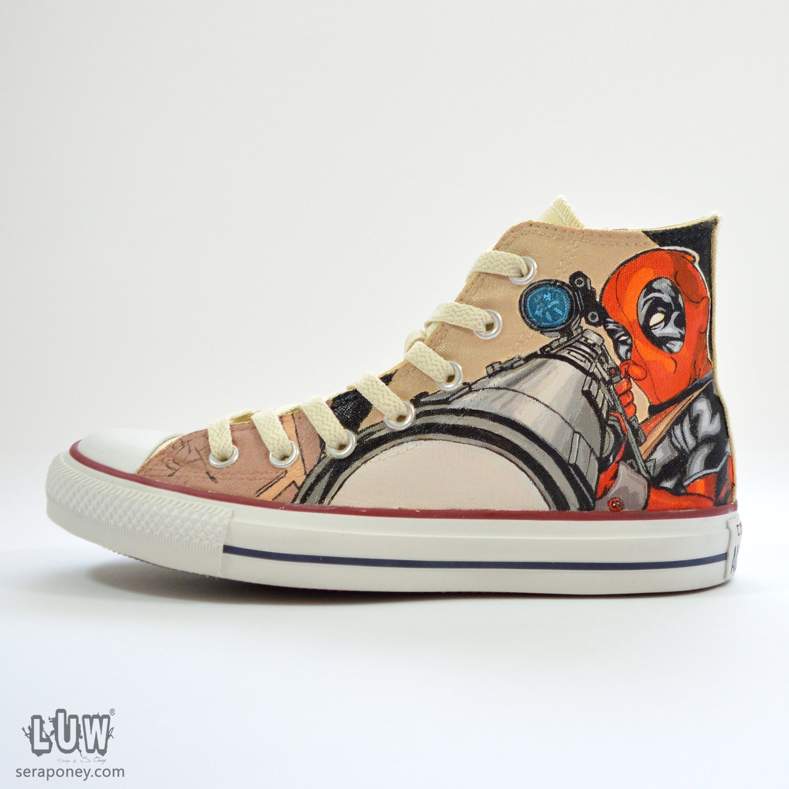 DEADPOOL | Hi-top - Custom Design Converse (deadpool Sneakers, Marvel ...