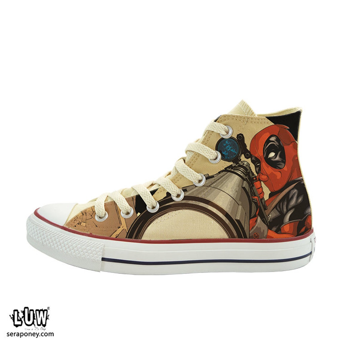 DEADPOOL Hi-top Custom Design Converse deadpool Sneakers - Etsy