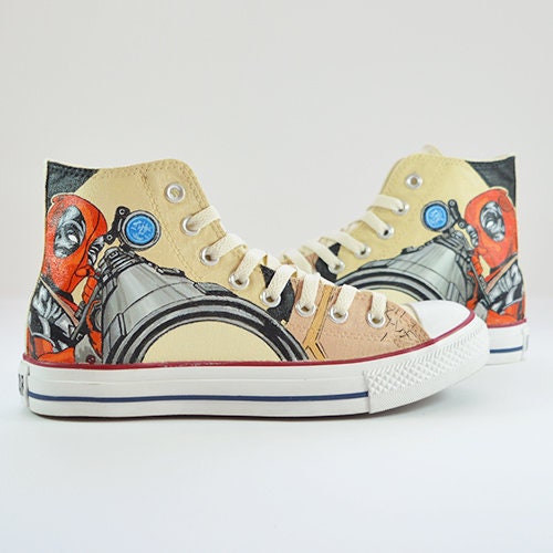 DEADPOOL Hi-top Custom Design Converse deadpool Sneakers - Etsy