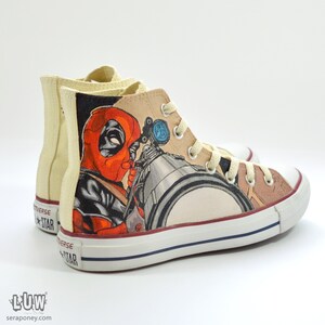 DEADPOOL | Hi-top - Custom Design Converse (deadpool Sneakers, Marvel ...