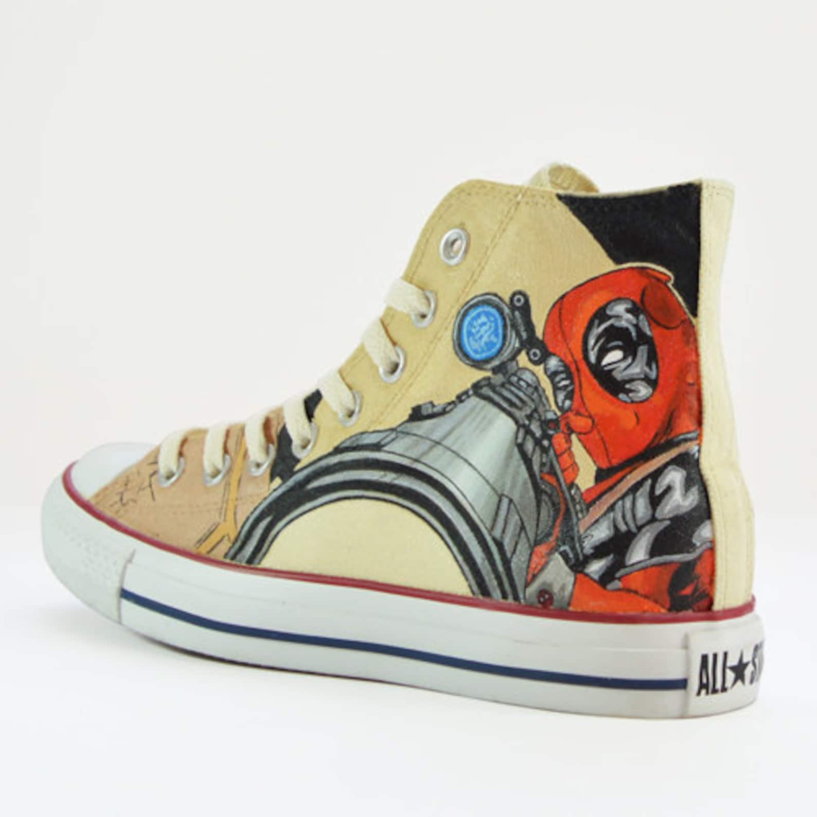 DEADPOOL Hi-top Custom Design Converse deadpool Sneakers - Etsy