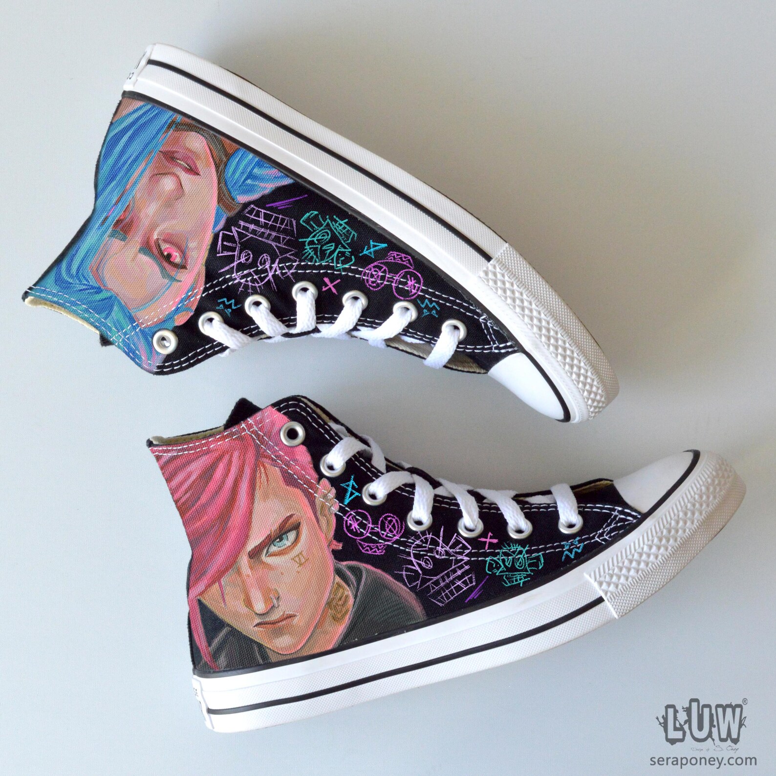Hand-painted High-top Converse Custom Design Inspired by Lol Champions ...