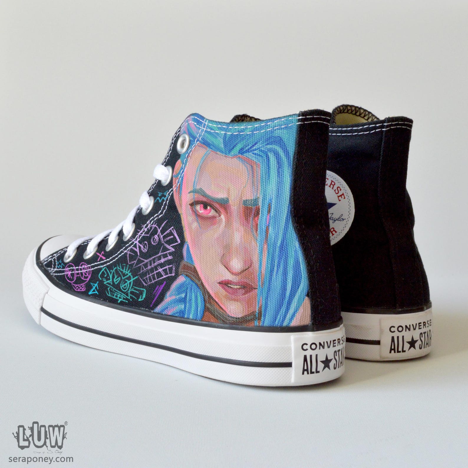 Hand-painted High-top Converse Custom Design Inspired by Lol Champions ...