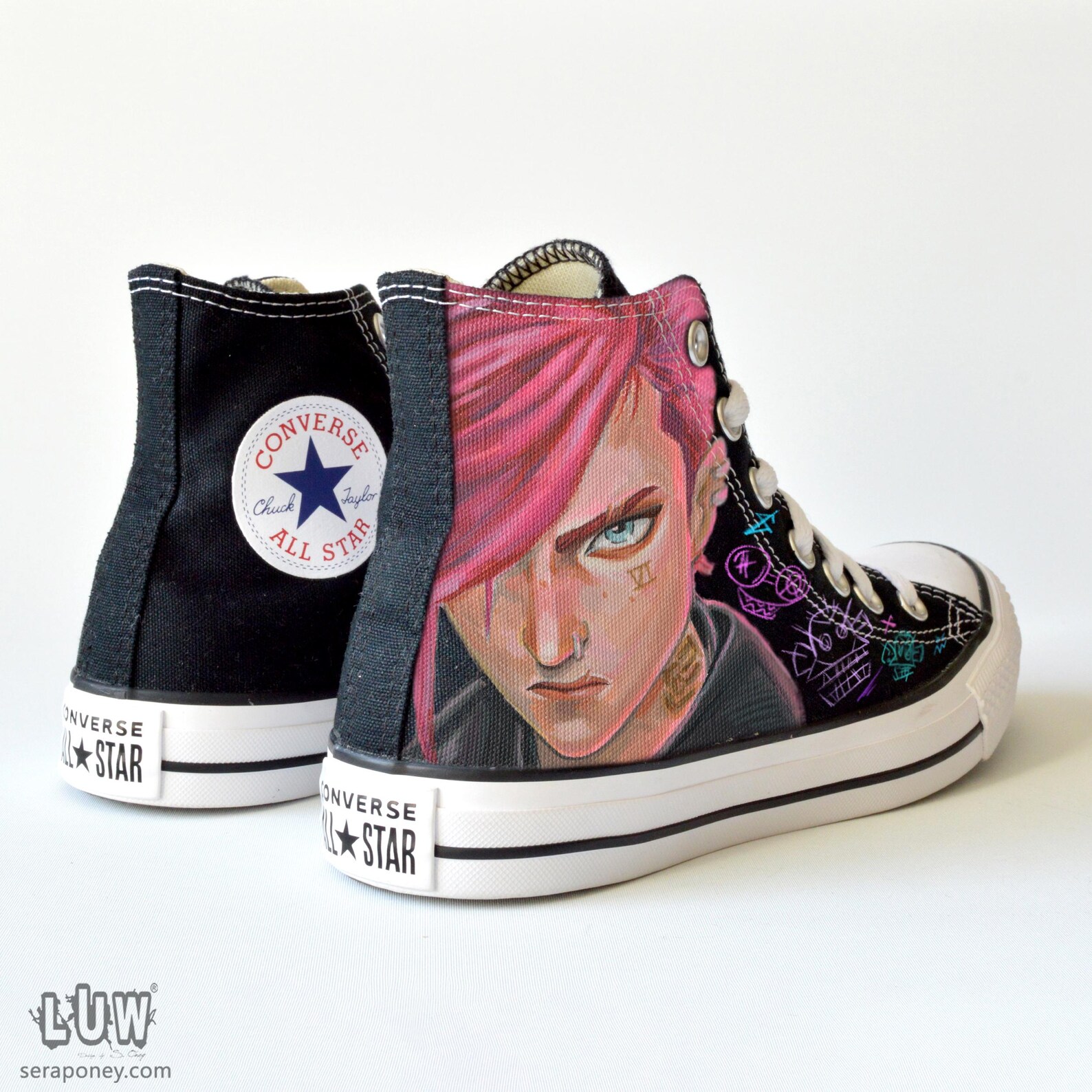 Hand-painted High-top Converse Custom Design Inspired by Lol Champions ...