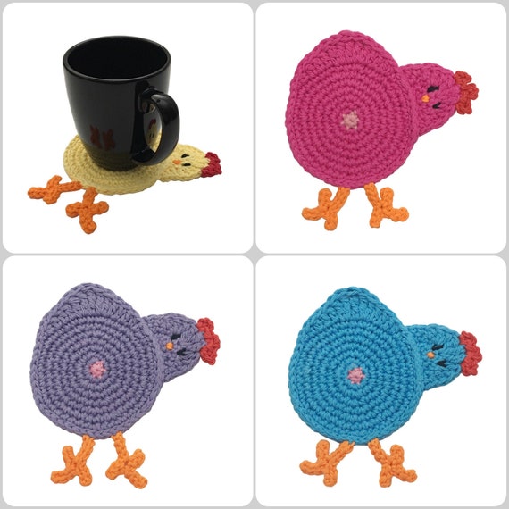 Chicken Butt Cup Coaster Whimsical Hen Coaster Chicken Lover - Etsy