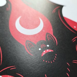 Night Flight - Bat Print - A5 Artwork / Gothic Home Decor / Vampire Bat ...