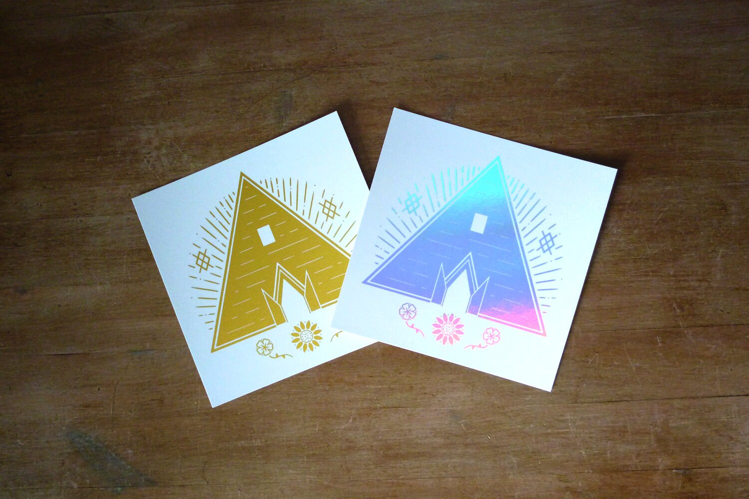 The Temple - Midsommar Festival Foil Prints / Gold and Holographic ...