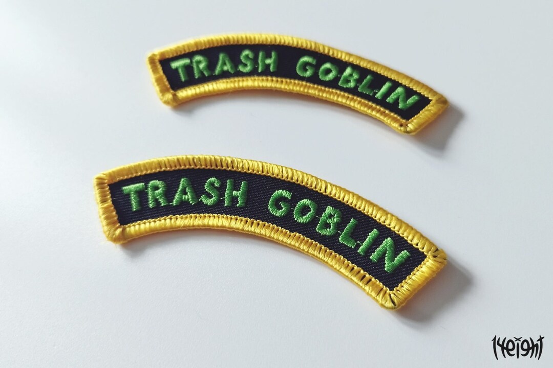 Trash Goblin - Sew on Embroidered Patch / Small Rocker Patch for ...
