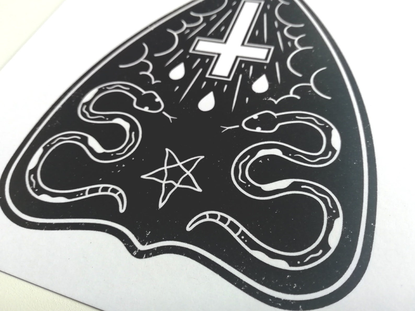 Cursed Square Gothic Planchette Print Witch Decor / Spirit - Etsy