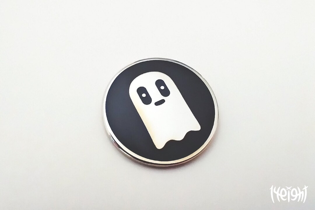 Basic Boo - Ghost Enamel Pin Badge / Spooky Jacket Button / Halloween ...