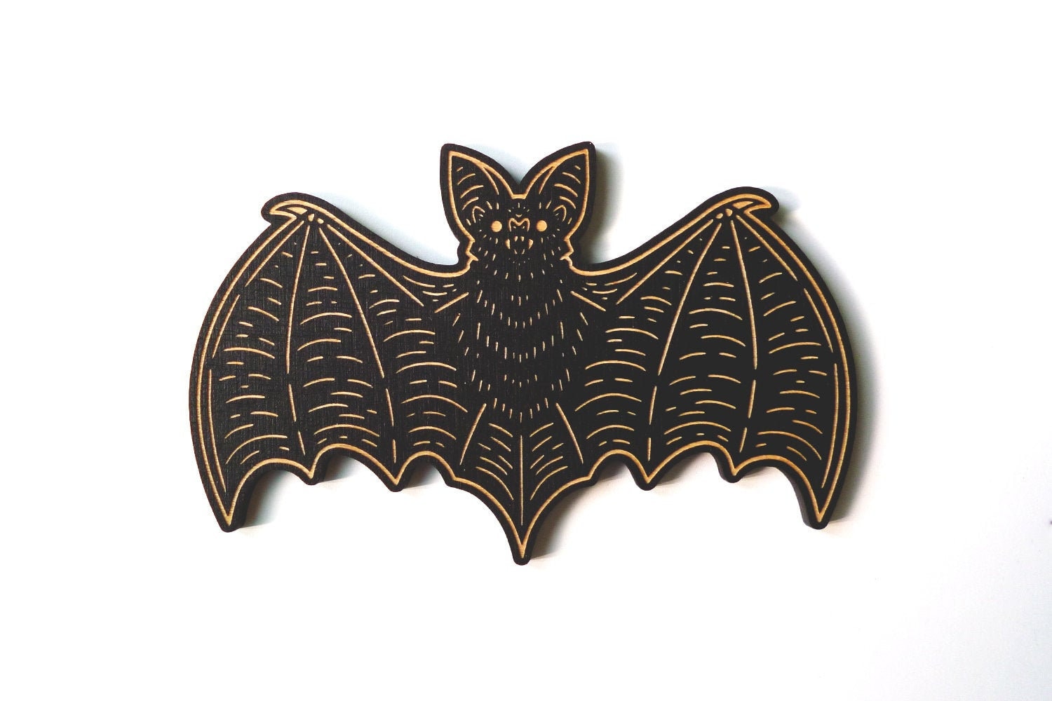 Nocturnal - Laser Engraved Bat Woodcut / Spooky / Goth Home Decor ...