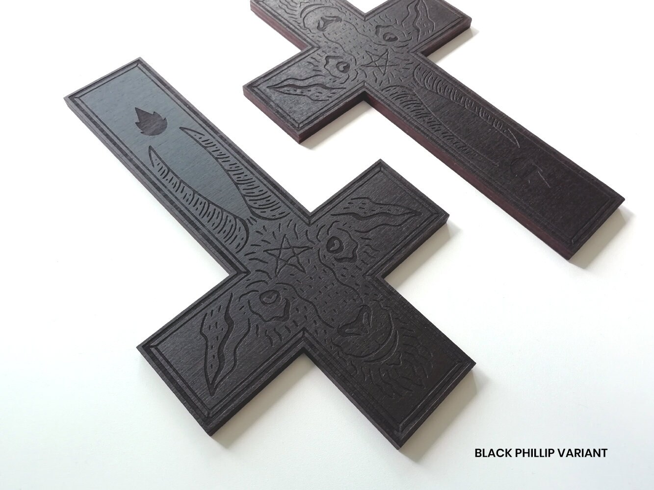 The King Laser Engraved Crucifix Woodcut / Horror Gift / | Etsy UK