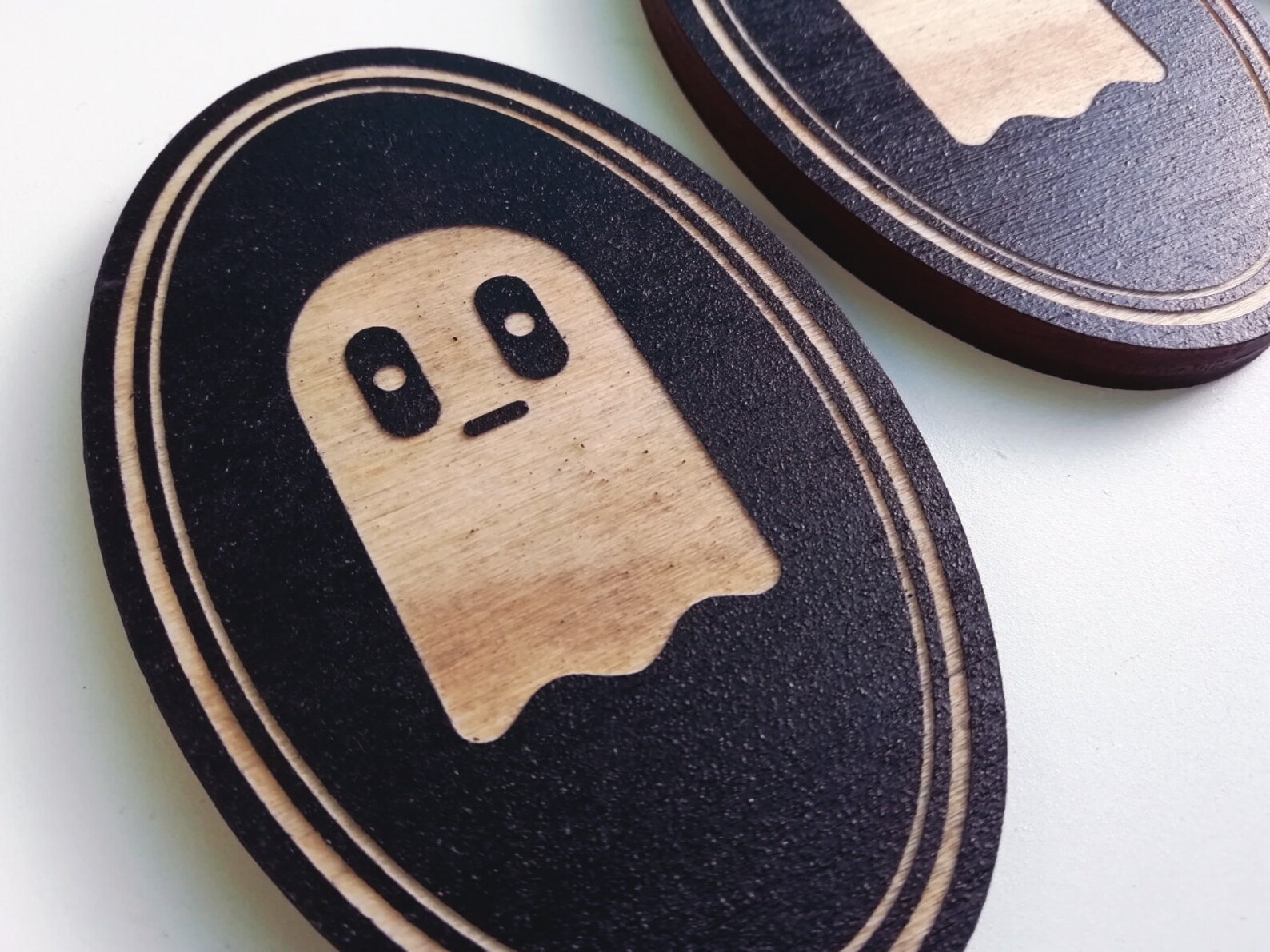 Basic Boo Small Engraved Ghost Woodcut / Goth Home Decor / - Etsy