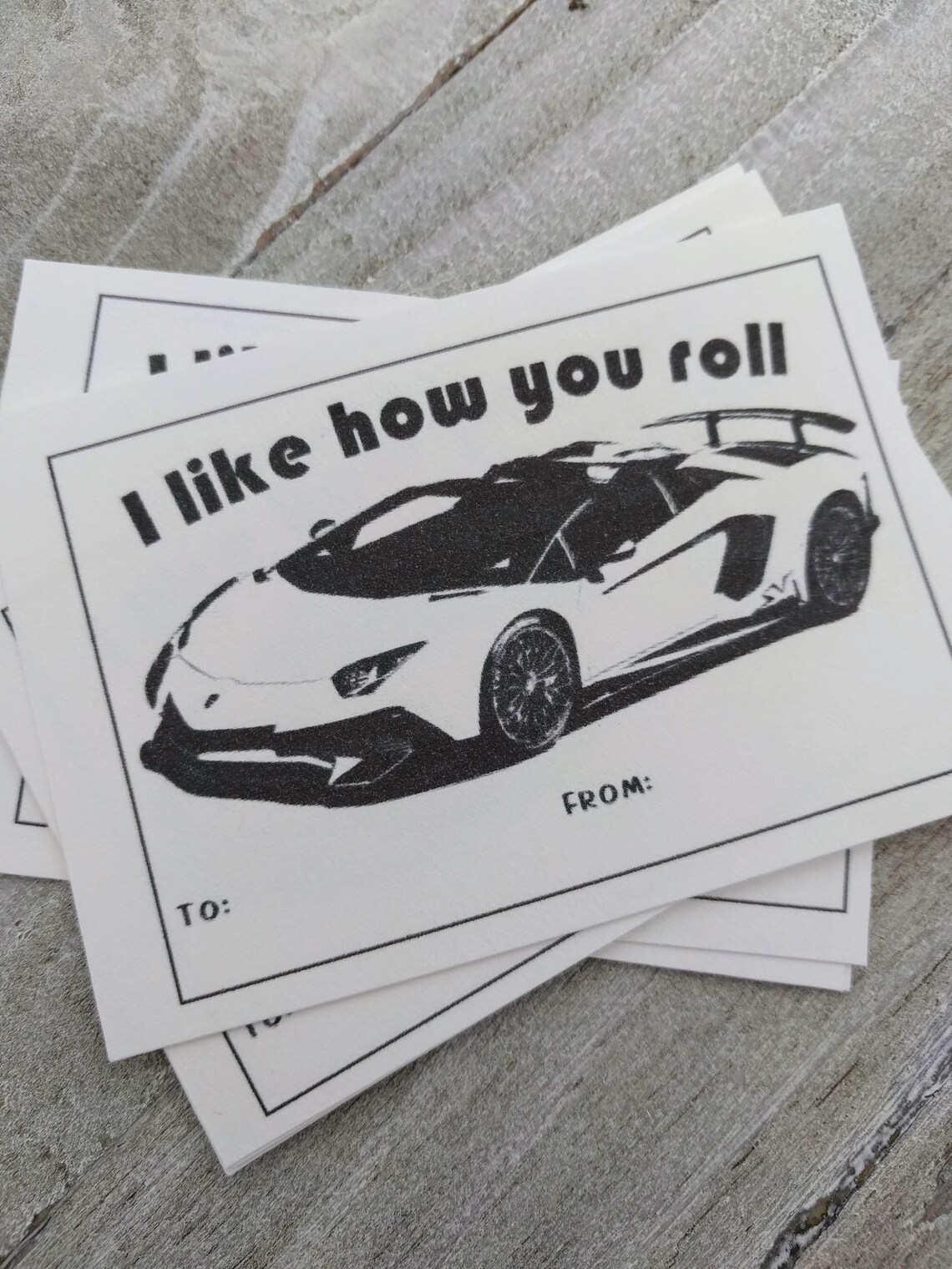 Lamborghini Sports Car Valentine Handout Exchange for Classroom Party ...