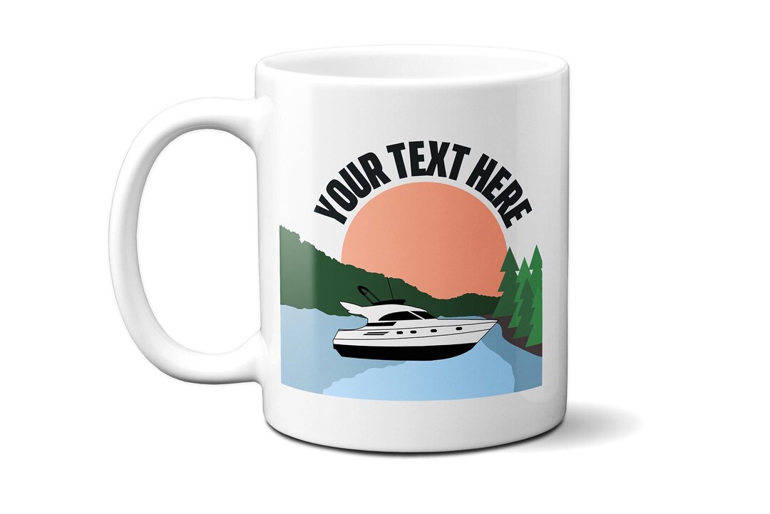 Personalized Speed Boat Mug | Custom Speed Boat Mug | Personalized Lake ...
