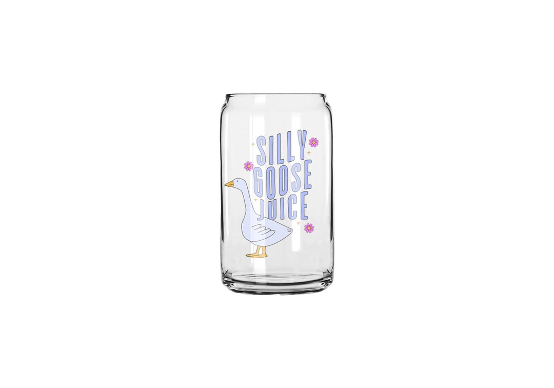 Goose Bumps Glass Can | Silly Goose Juice Glass Can | Funny Gift Cup ...