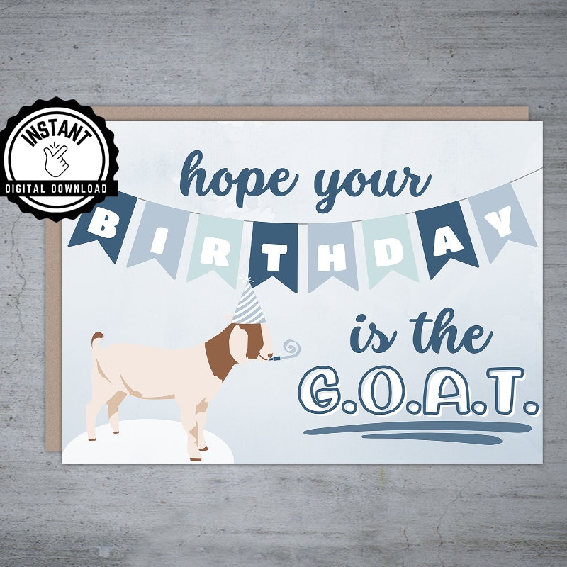 Goat Birthday Card - Etsy