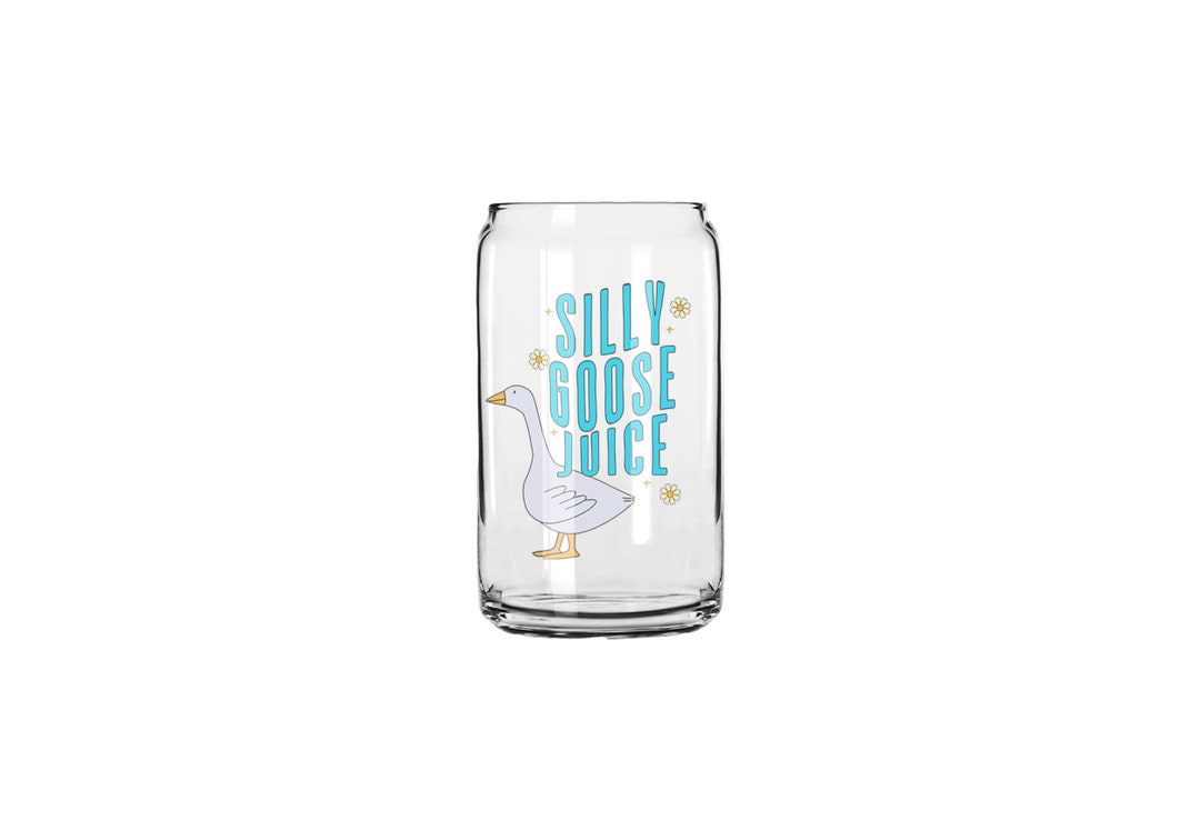 Goose Bumps Glass Can | Silly Goose Juice Glass Can | Funny Gift Cup ...