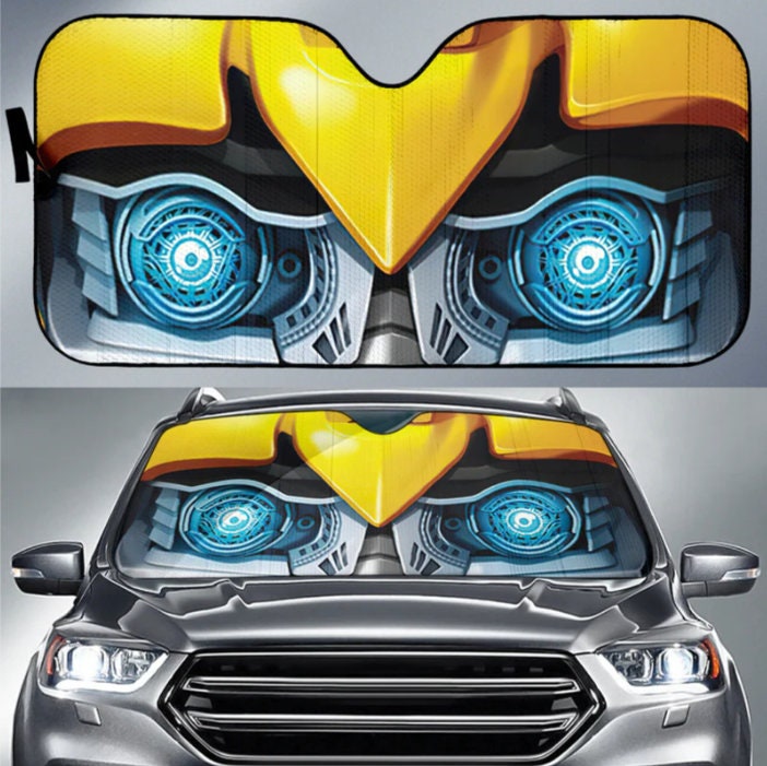 Transformer Bumblebee Eyes Custom Car Windshield Auto Sun Shades, Movie ...