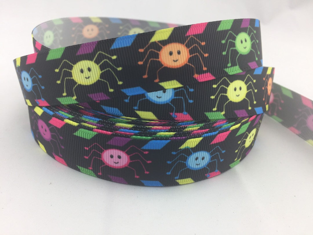 Spider Web Grosgrain Ribbons, Halloween Ribbons, Spider Web Ribbon. Cob ...