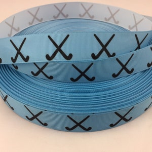 Light Blue Street Hockey Grosgrain Ribbons, Sport Ribbons,floor Hockey ...