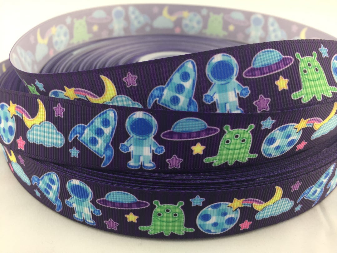 Astronaut Grosgrain Ribbons, Rocket Ribbons, Alien Ribbons, ,space ...