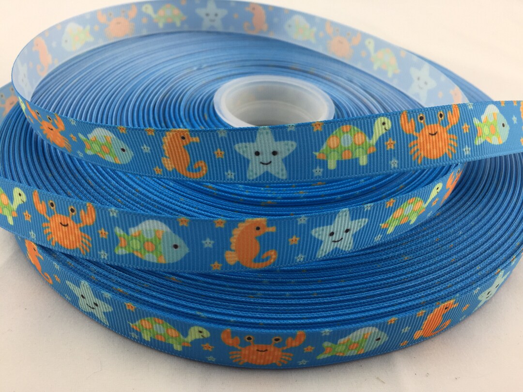 Turtle Grosgrain Ribbons, Fish Ribbons, Crab Ribbons, Star Ribbons ...