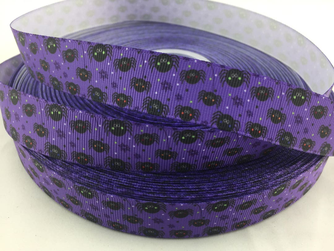 Spider Web Grosgrain Ribbons, Halloween Ribbons, Spider Web Ribbon. Cob ...