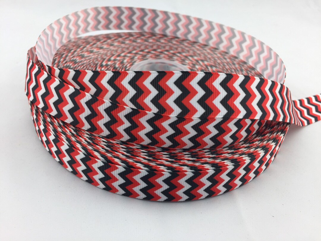 Red and Black Chevron Ribbons, Red Chevron Ribbons and Black Chevron ...