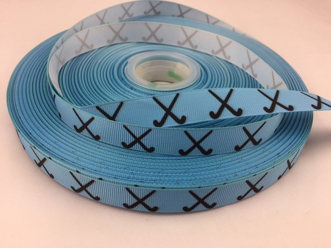 Light Blue Street Hockey Grosgrain Ribbons, Sport Ribbons,floor Hockey ...