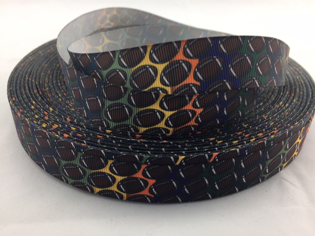 Football Grosgrain Ribbons, Football Ribbon,rugby Ribbons, Available in ...