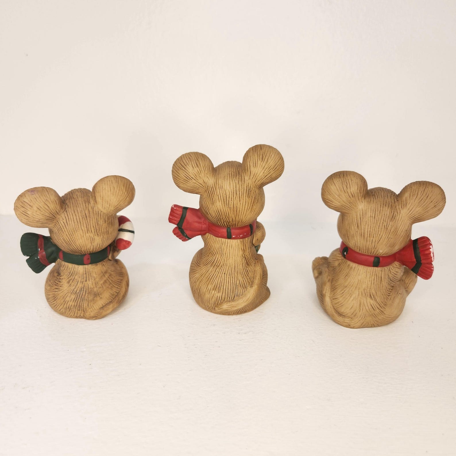Vintage Homco Christmas Mice Set of Three. Mouse With Candy Cane Mouse ...