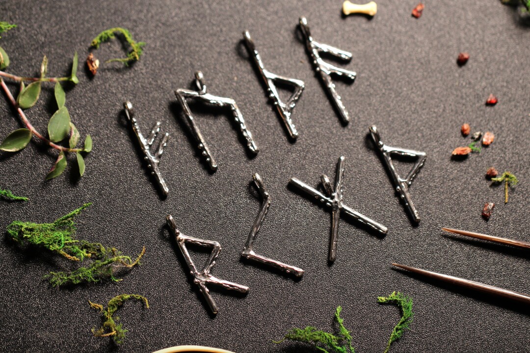 Sterling Silver or Solid Gold Rune Pendant - Etsy