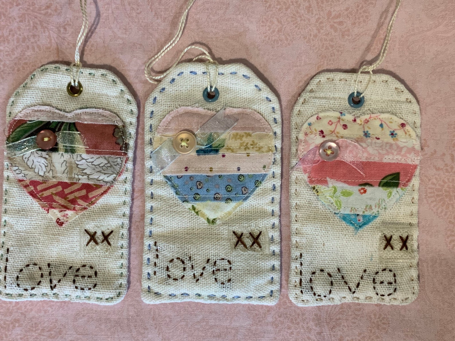 Shabby Chic Linen Gift Tags - Etsy