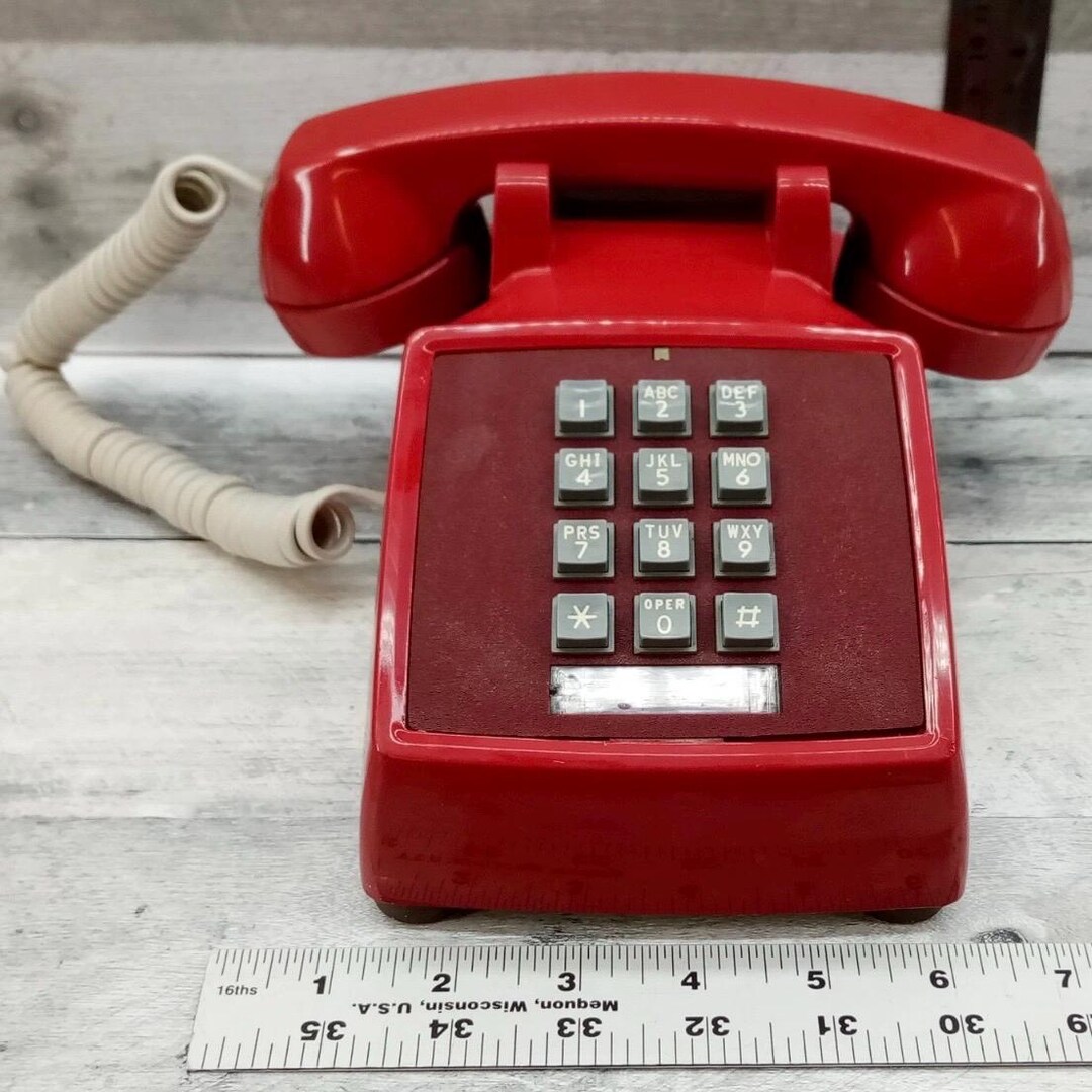 CORTELCO 250047 Dm Desk Phone Red W Volume W Cord U.S.A. 1964 - Etsy