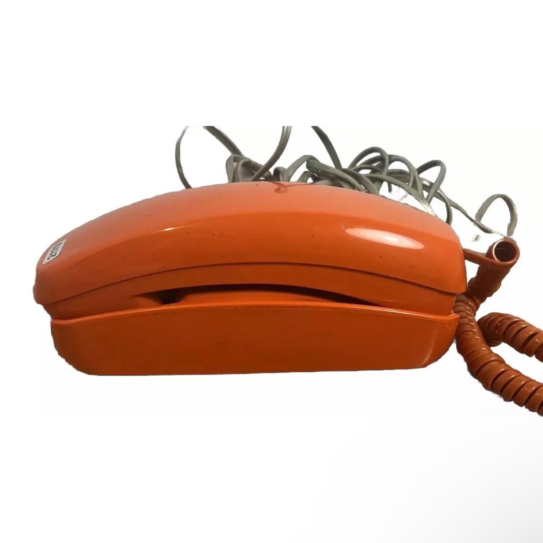 ITT Touch Tone Vintage Corded Desk Telephone ORANGE 2179 - Etsy