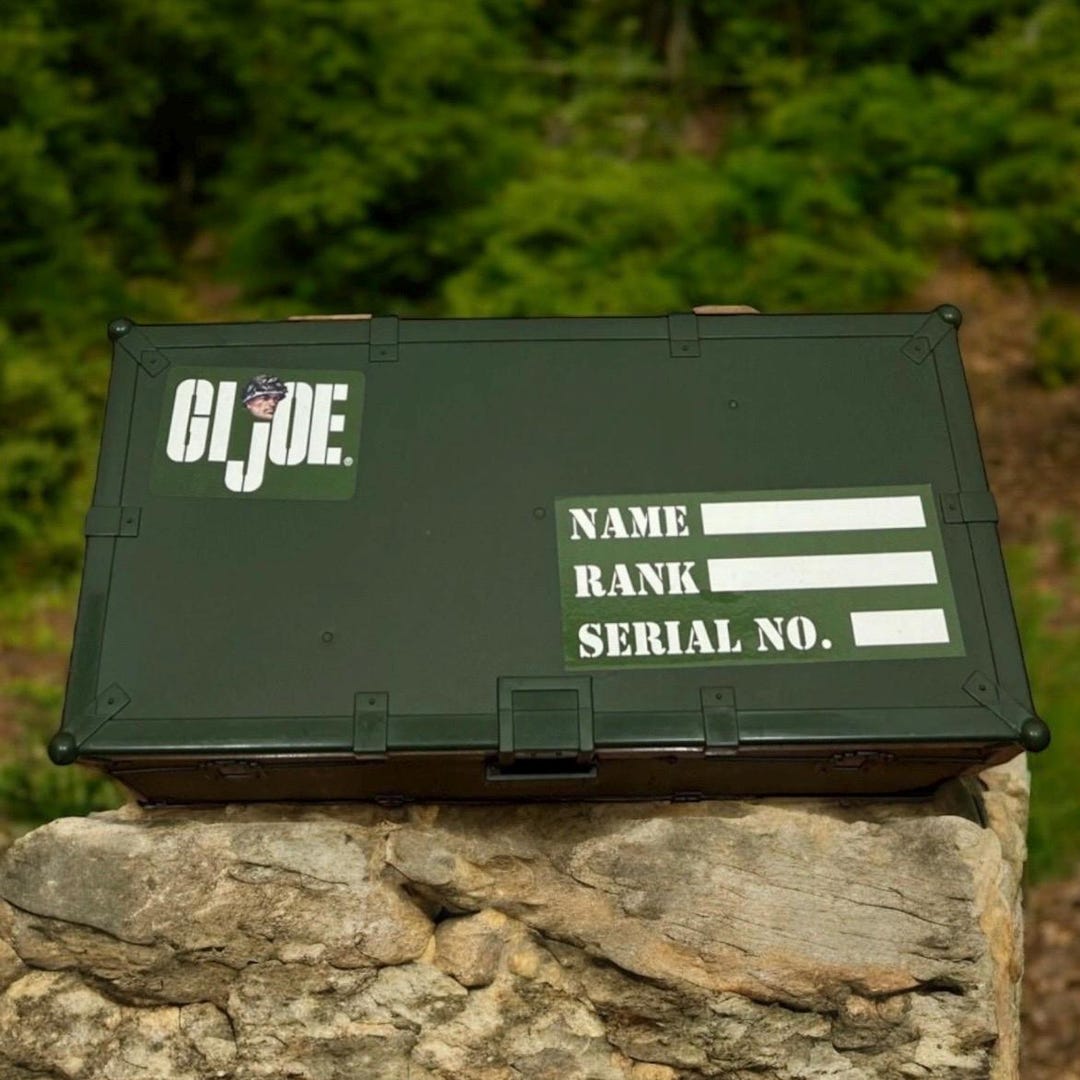 GI JOE Foot Locker 1990 Green Carrying Case Hasbro W Lots of ...