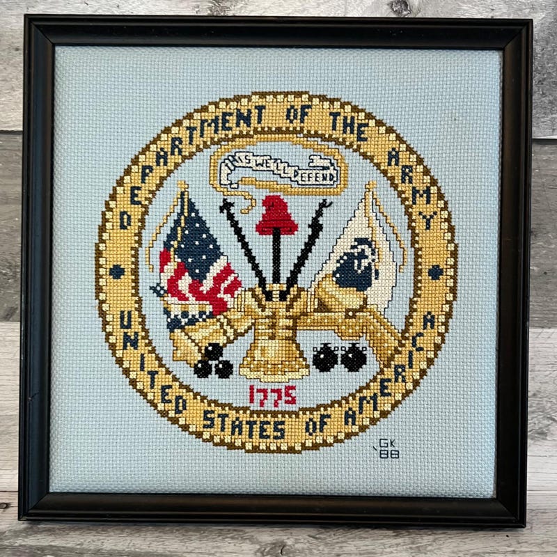 Army Cross Stitch - Etsy
