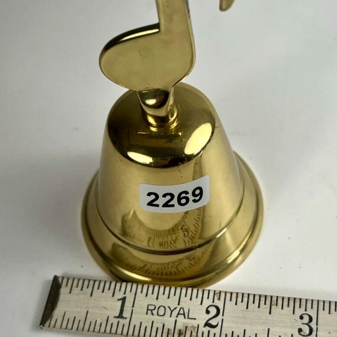 Brass Bell Musical Note Top Vintage 2269 - Etsy